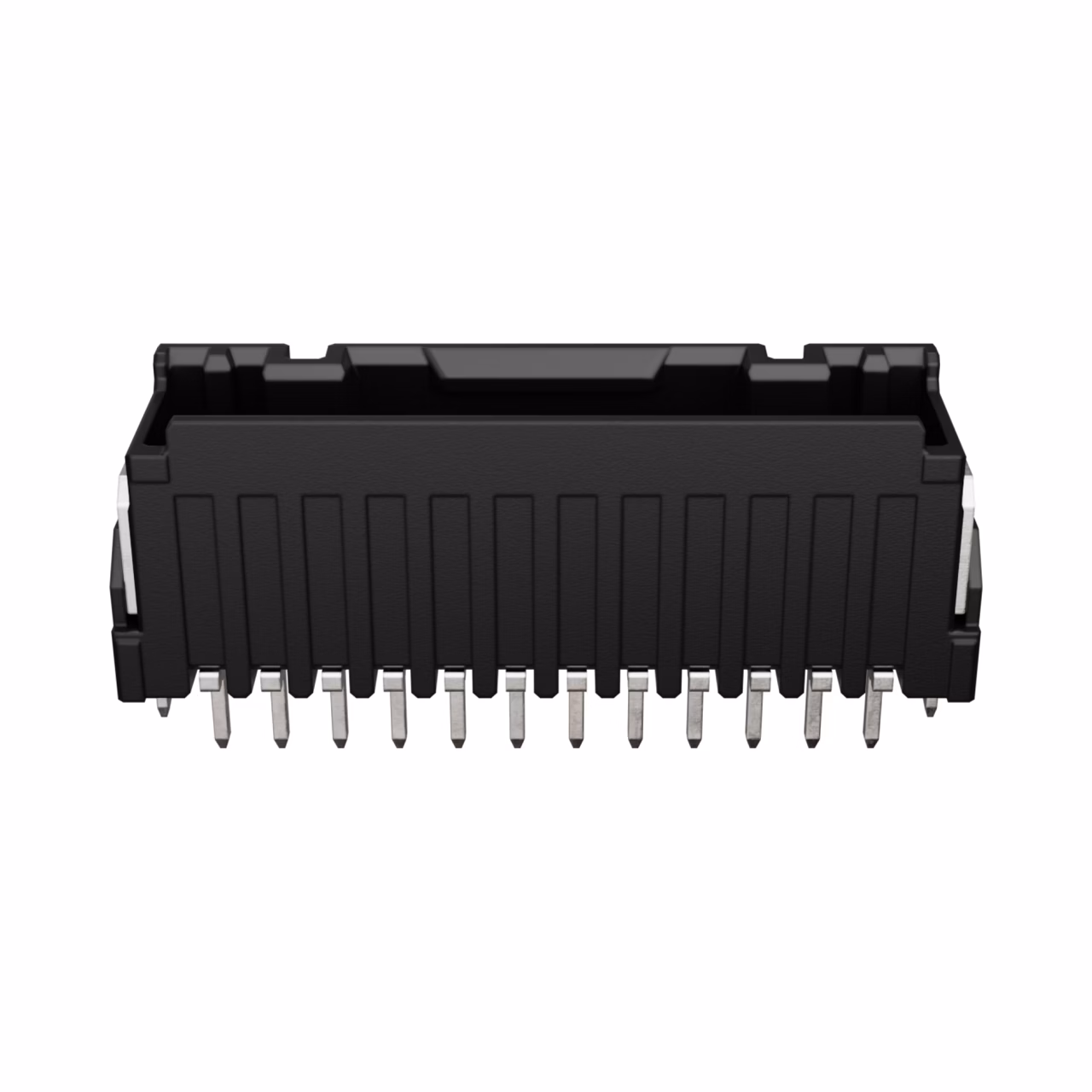 Micro-One Wire-to-Board Header, Vertical, 2.00mm Pitch, Single Row, Glow-Wire Capable, Through Hole, 12 Circuits, Tin-Bismuth Plating, Black, with Potting Capability for sale