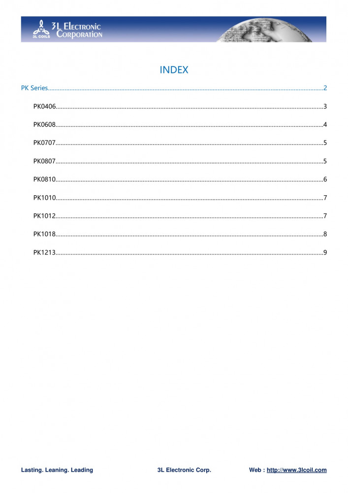 3L COILS PK series catalogue page 1