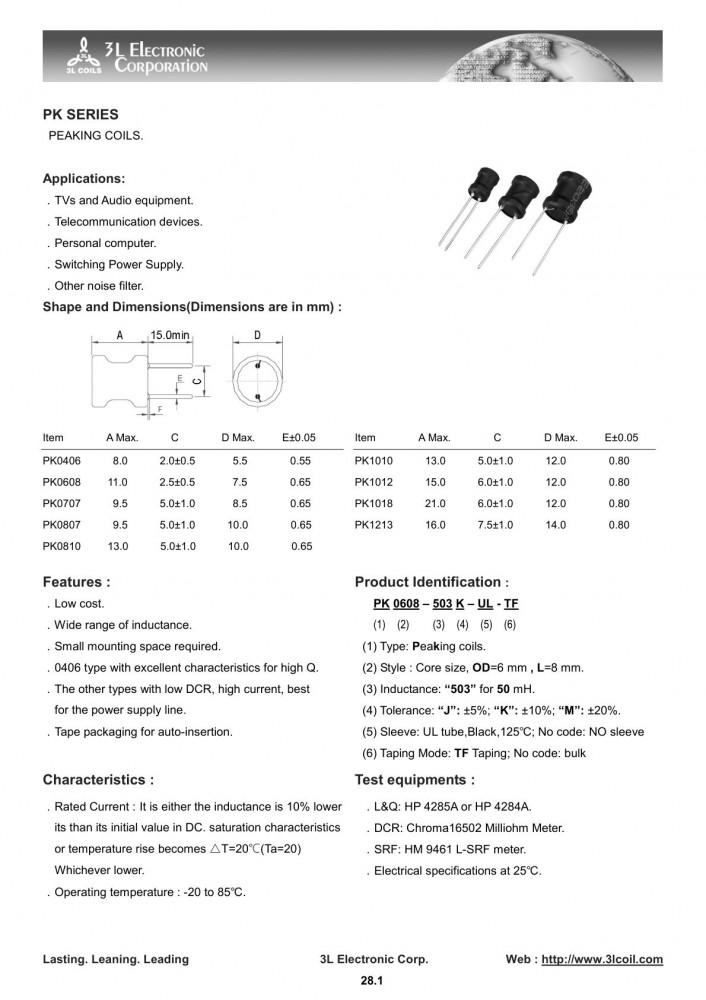 3L COILS PK series catalogue page 2