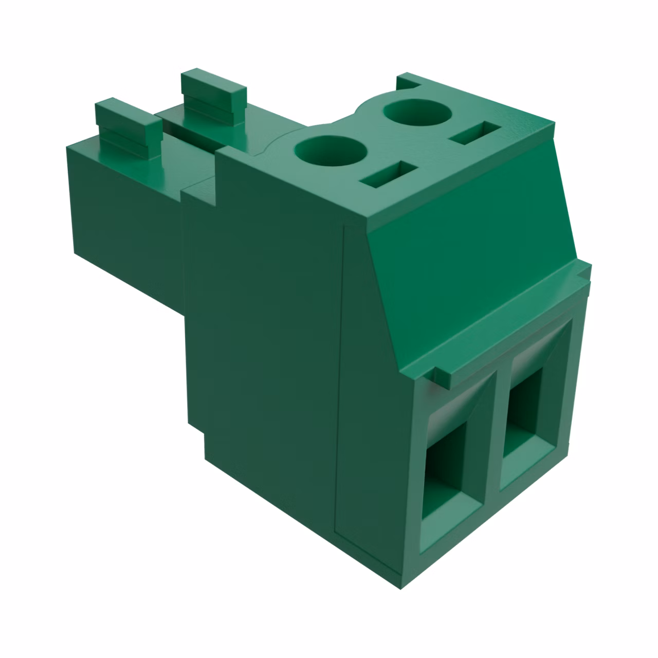 3.81mm Pitch Eurostyle Horizontal Plug, with Reverse Imprinting, Green Housing, 2 Circuits for sale