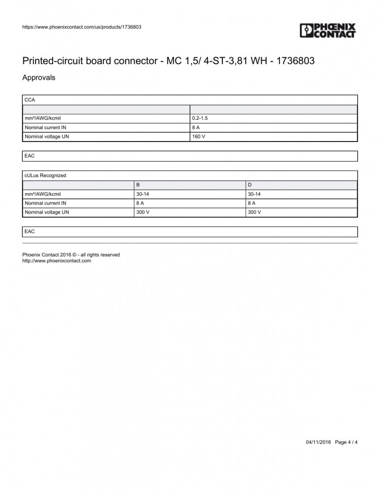Phoenix Contact 1736803 technical document page 4