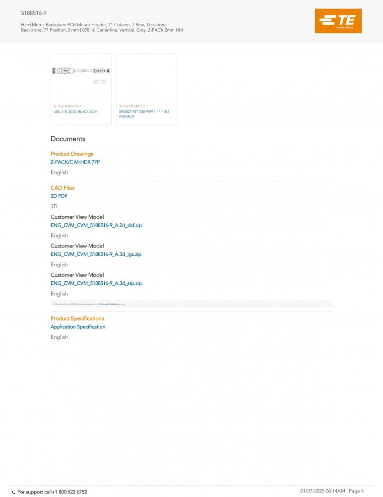 TE Connectivity 5188516-9 technical document page 4
