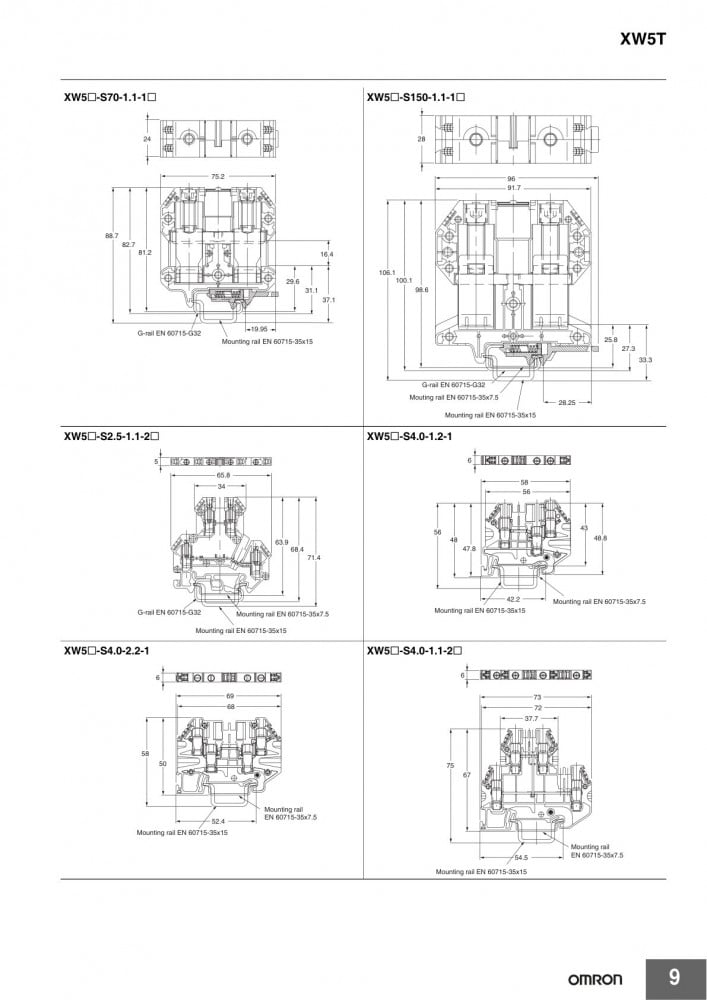 OMRON XW5E-S16 documentation page 9