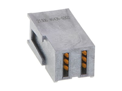 EXTreme Ten60Power Right-Angle Receptacle with Side Guides, 2 DC Power Circuits, 15 Signal Circuits, 2 DC Power Circuits, Press Fit Tail