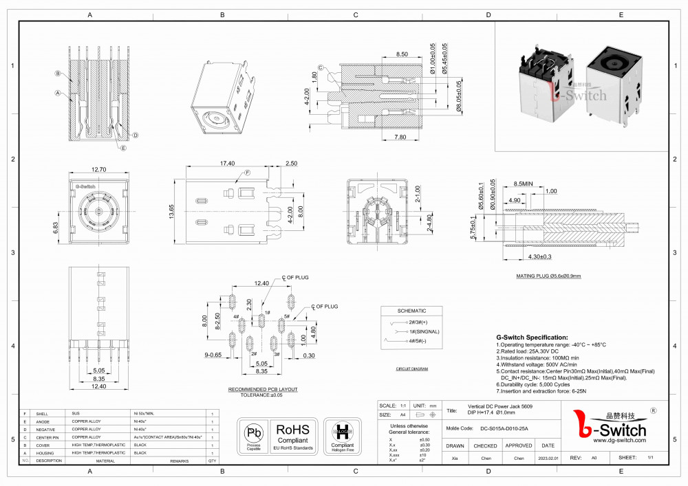 G-Switch DC-S015A-D010-25A technical document