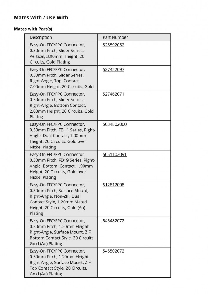 MOLEX 151200218 technical document preview, page 3