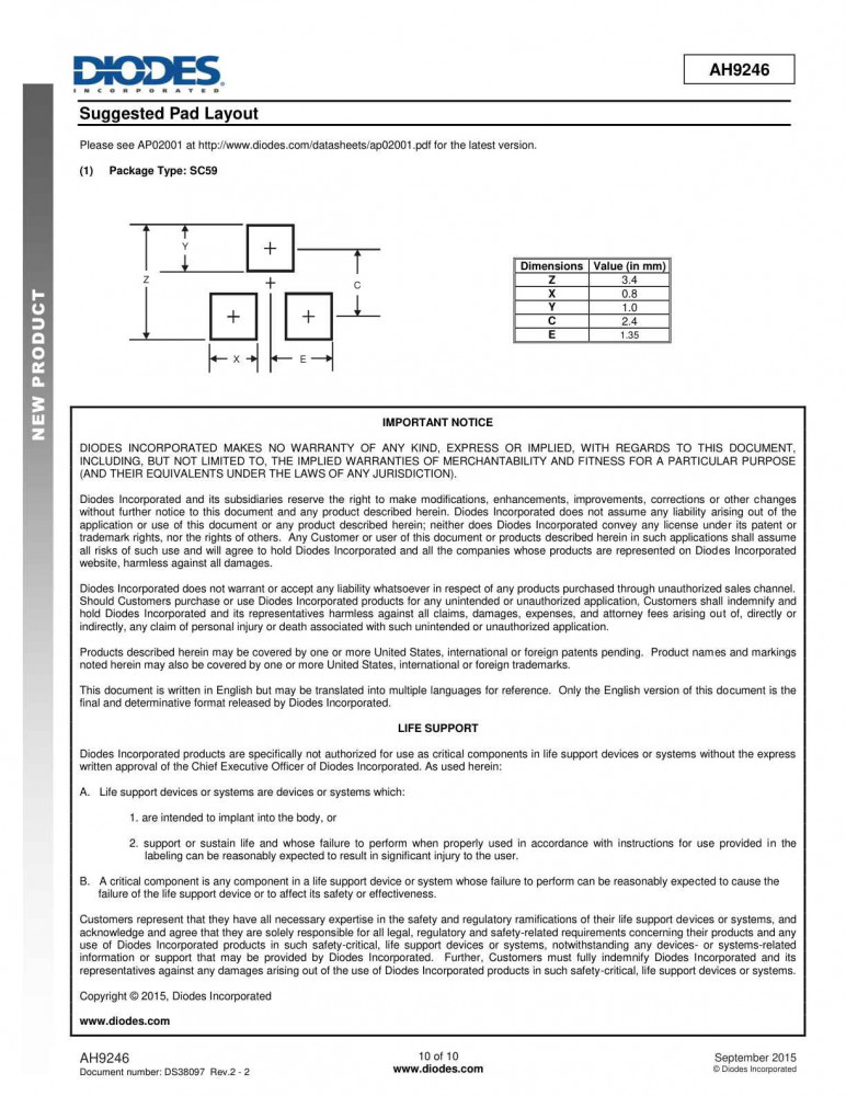 AH9246 datasheet page 10