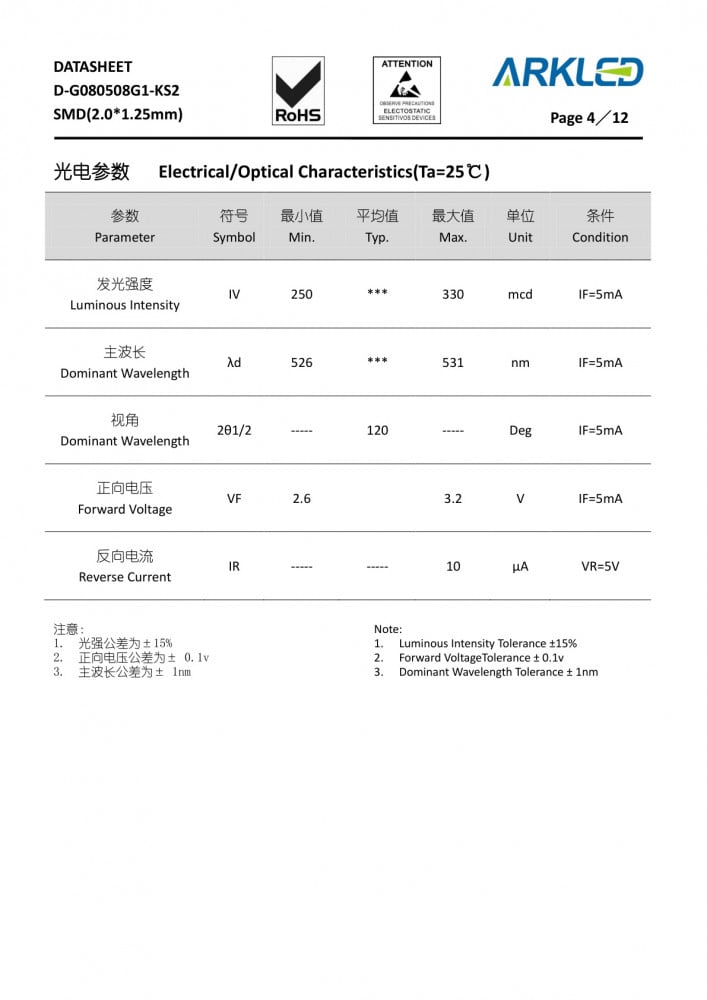 D-G080508G1-KS2 datasheet page 4