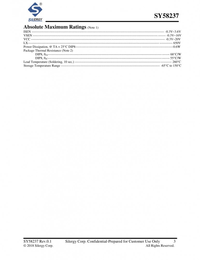 SY58237AGC datasheet page 3