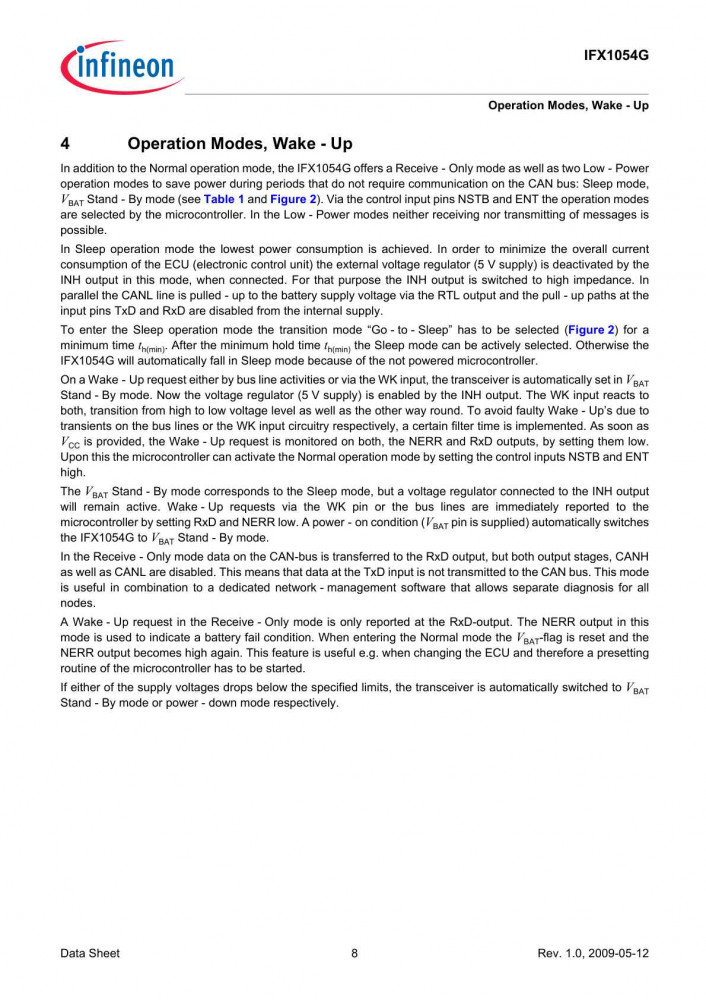 IFX1054G datasheet page 8