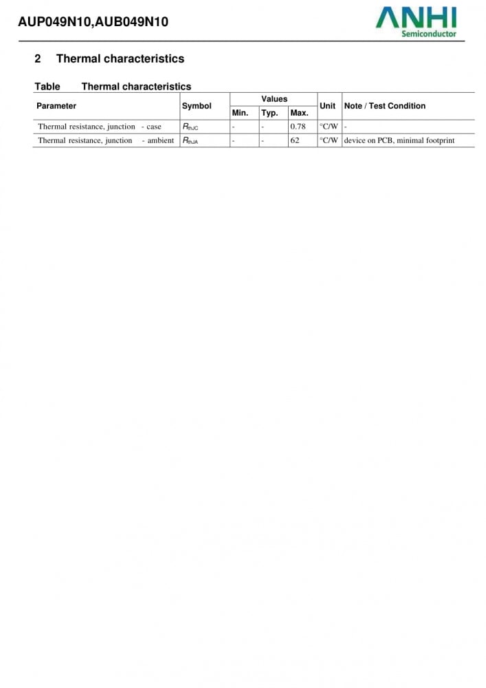 AUP049N10 datasheet page 3