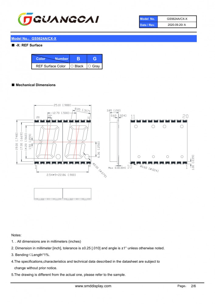 GS5624CB-G product specification page 2