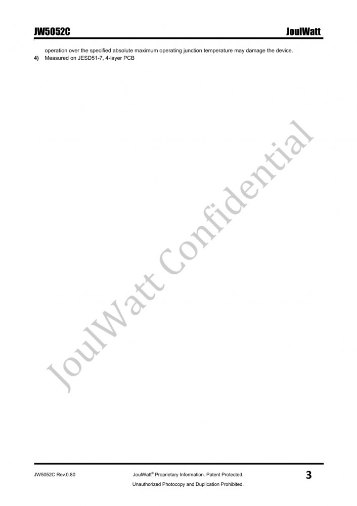 JW5052C datasheet page 3