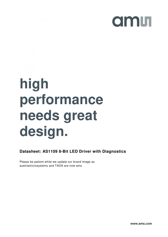 AS1109 datasheet page 1