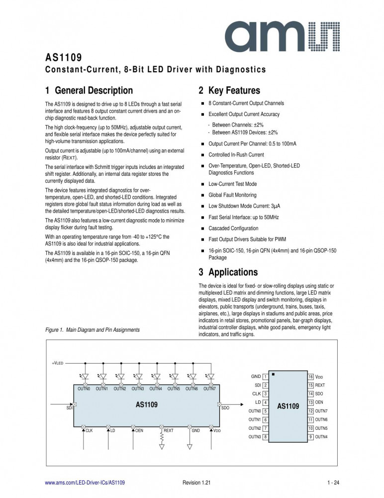 AS1109 datasheet page 2