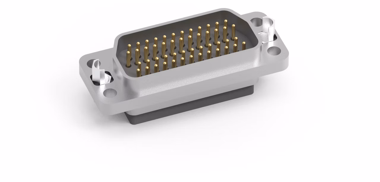 AirBorn RocKet Series, Macro-D Power Plug, 4 Rows, Straight, Crimp Removable, Panel Mount, Fixed Jacksockets, Polarization 1, 74 Circuits