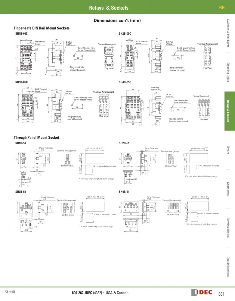IDEC RH4B relay documentation page 9