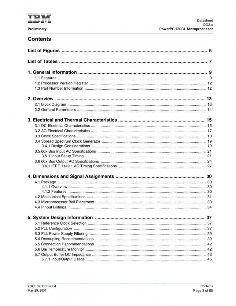 PPC750CLGEQA033-G datasheet page 3