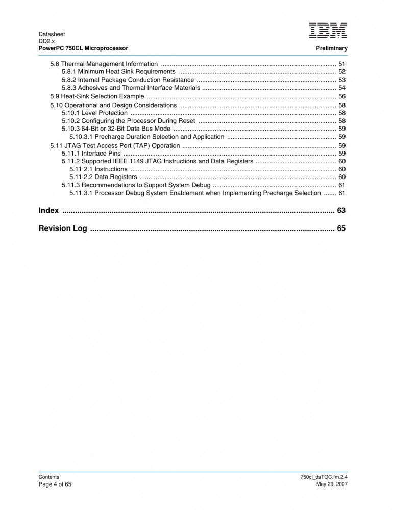 PPC750CLGEQA033-G datasheet page 4