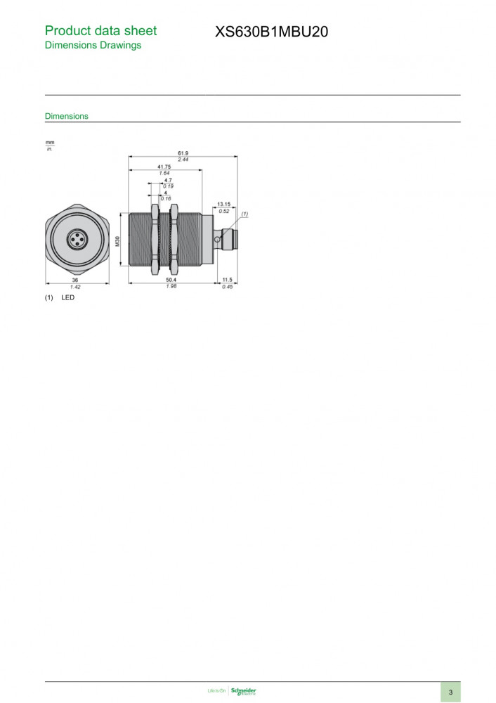XS630B1MBU20 product documentation page 3