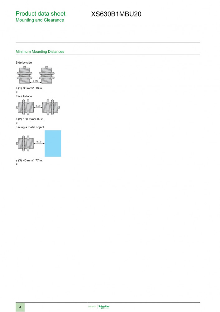 XS630B1MBU20 product documentation page 4