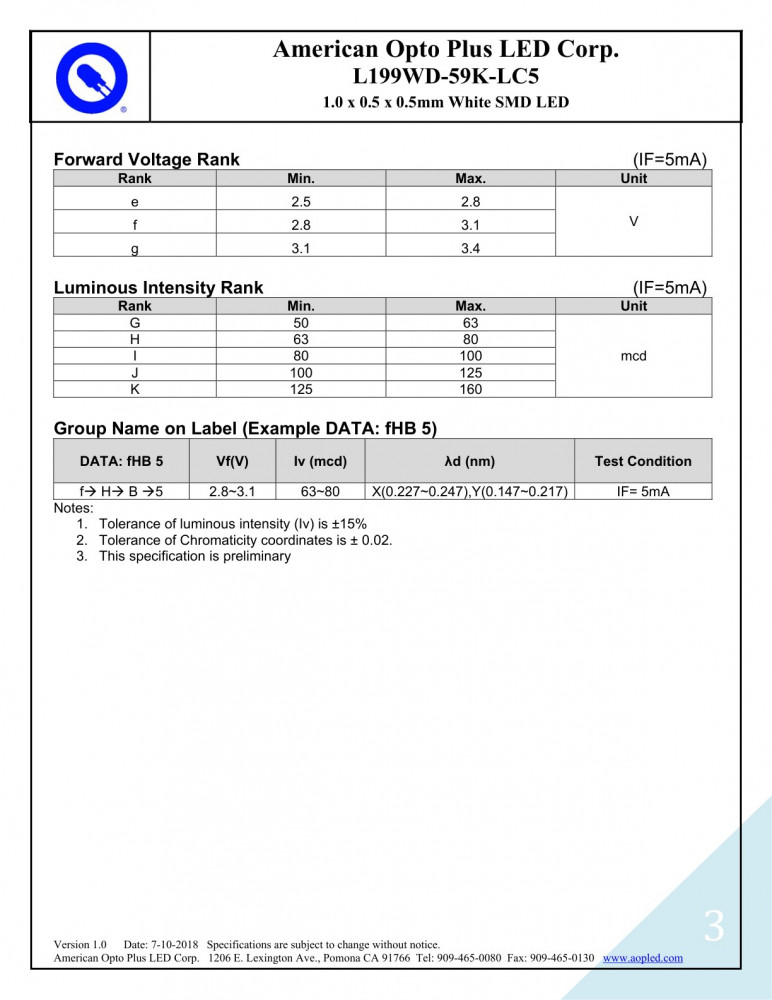 L199WD-59K-LC5 datasheet page 3