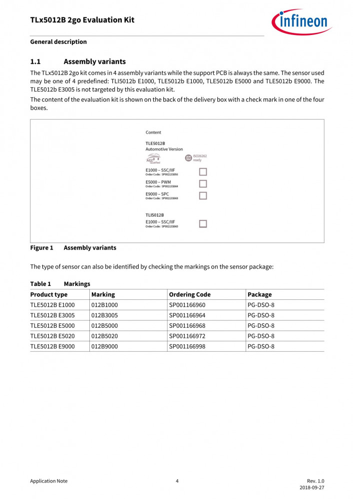 TLx5012B 2go evaluation kit document page 4