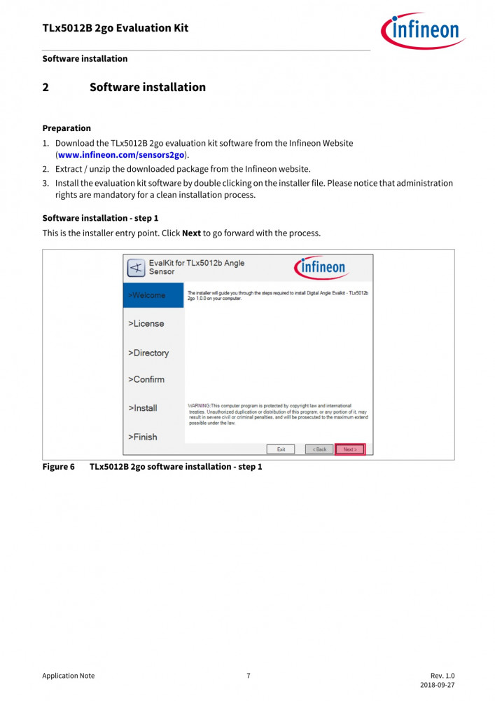 TLx5012B 2go evaluation kit document page 7
