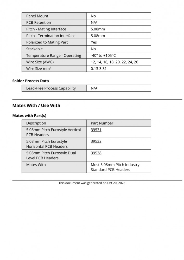 MOLEX 395300724 technical document image, page 3