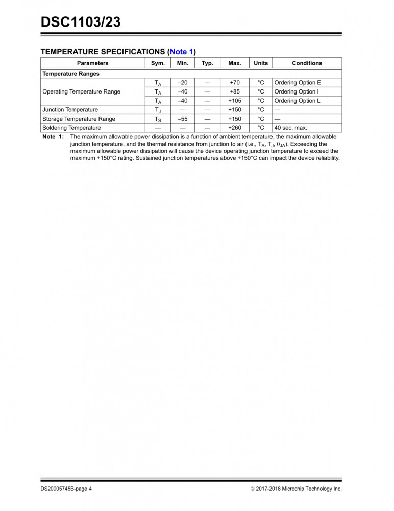 DSC1103/DSC1123 datasheet page 4