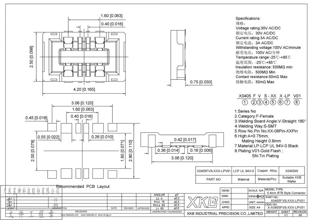 X0405FVS-08A-LPV01 technical drawing