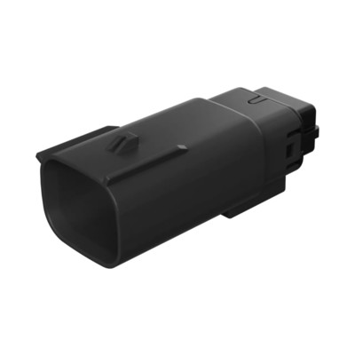 MX150 Mat-Sealed Male Connector Assembly, Dual Row, 8 Circuits, Keying Option C, without Connector Position Assurance, Dark Gray for sale