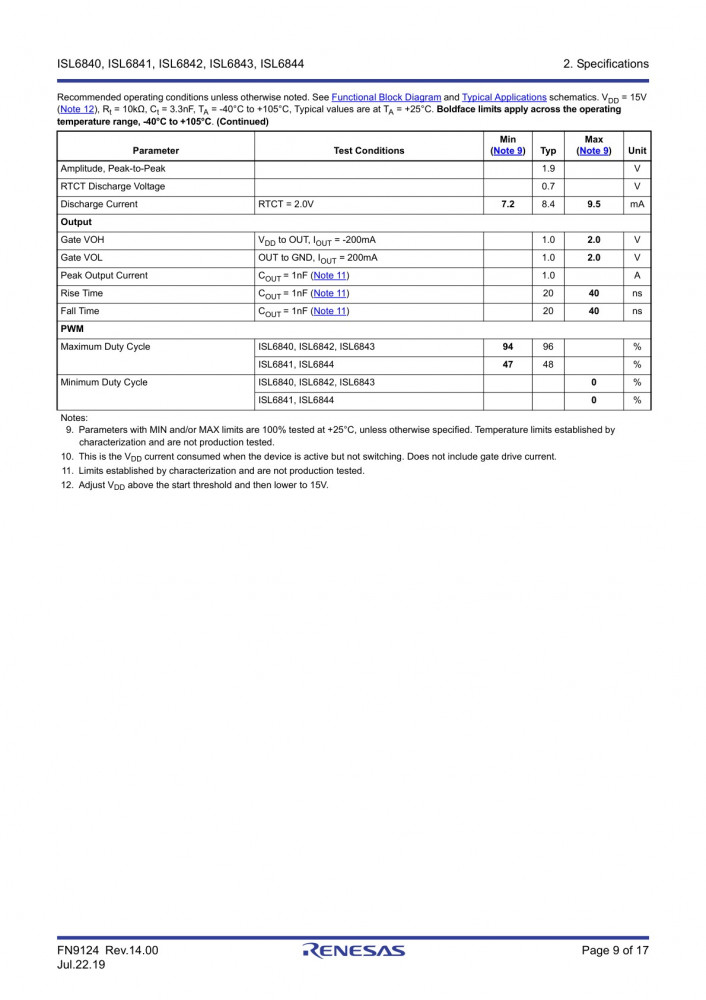 ISL6842 datasheet page 9