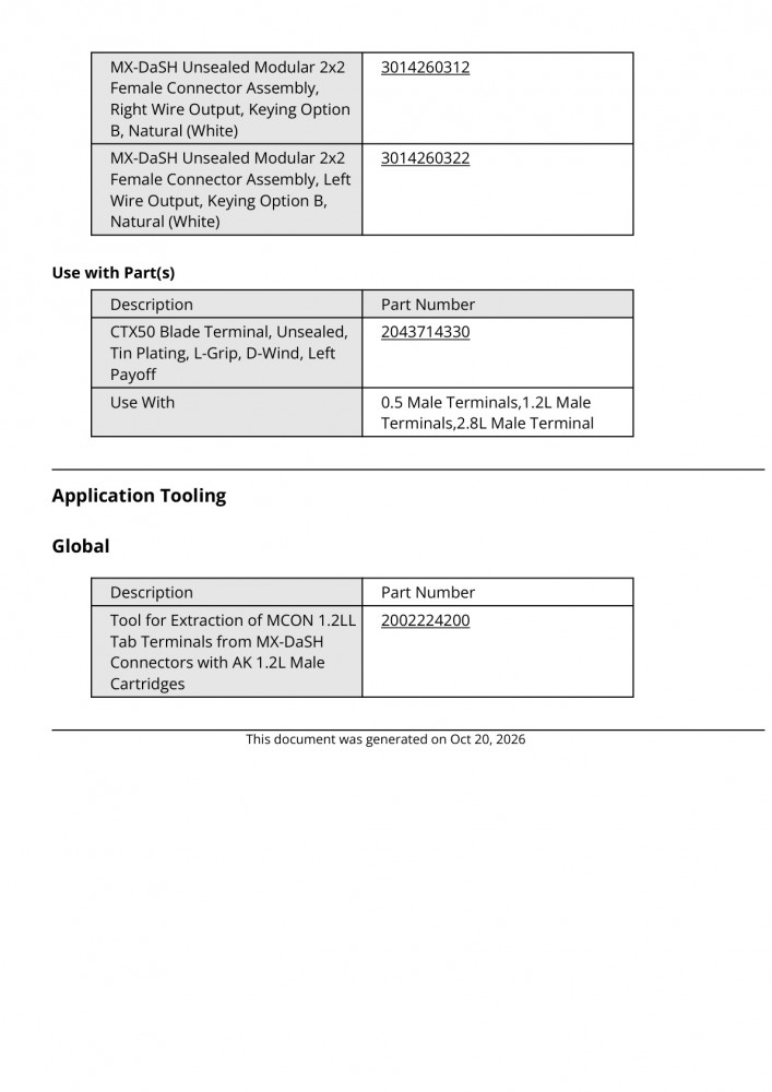 Product document image 3 for MOLEX 3015660052