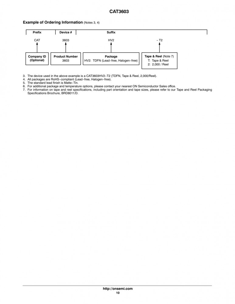CAT3603 technical document page 10