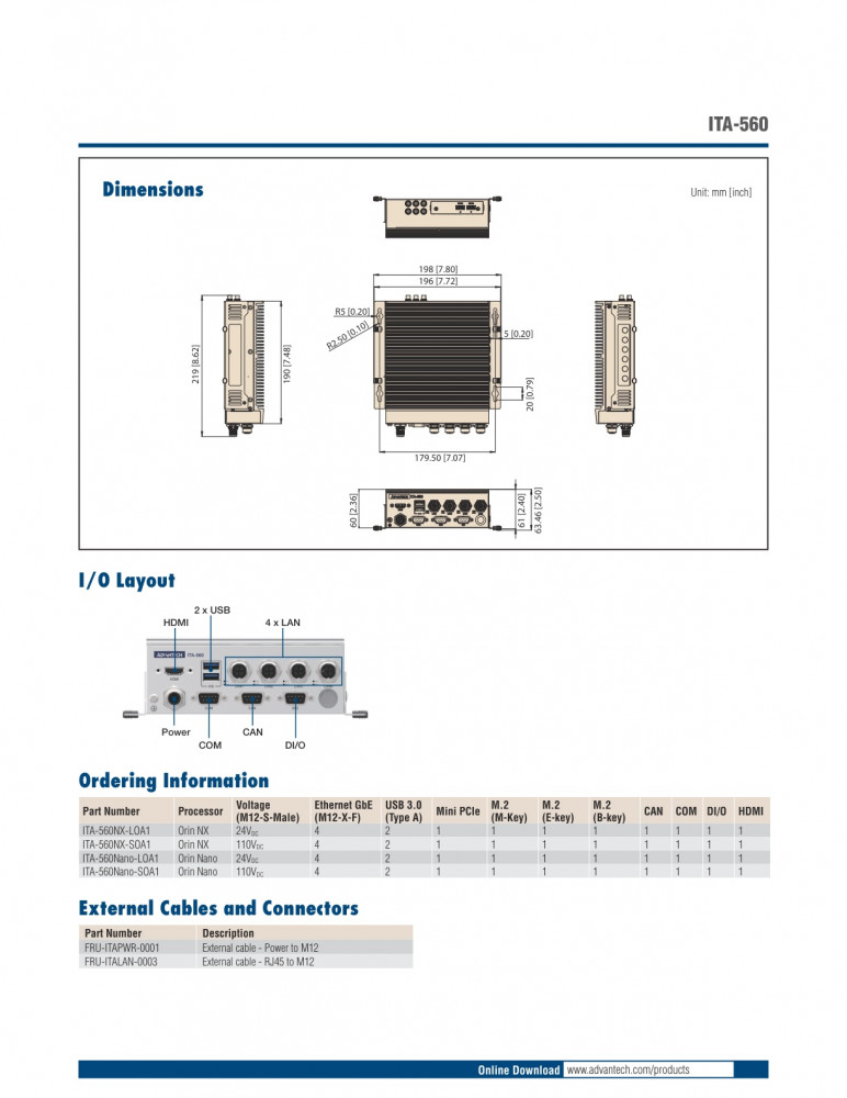 ITA-560 product documentation page 2