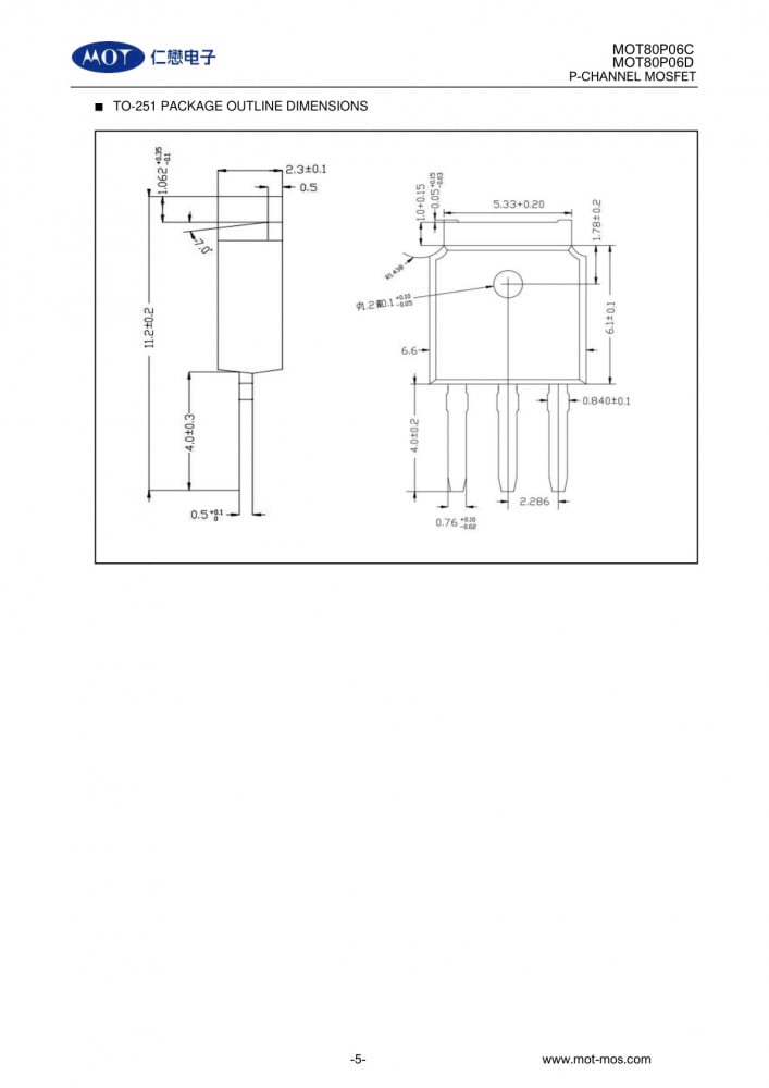 MOT80P06D datasheet page 5