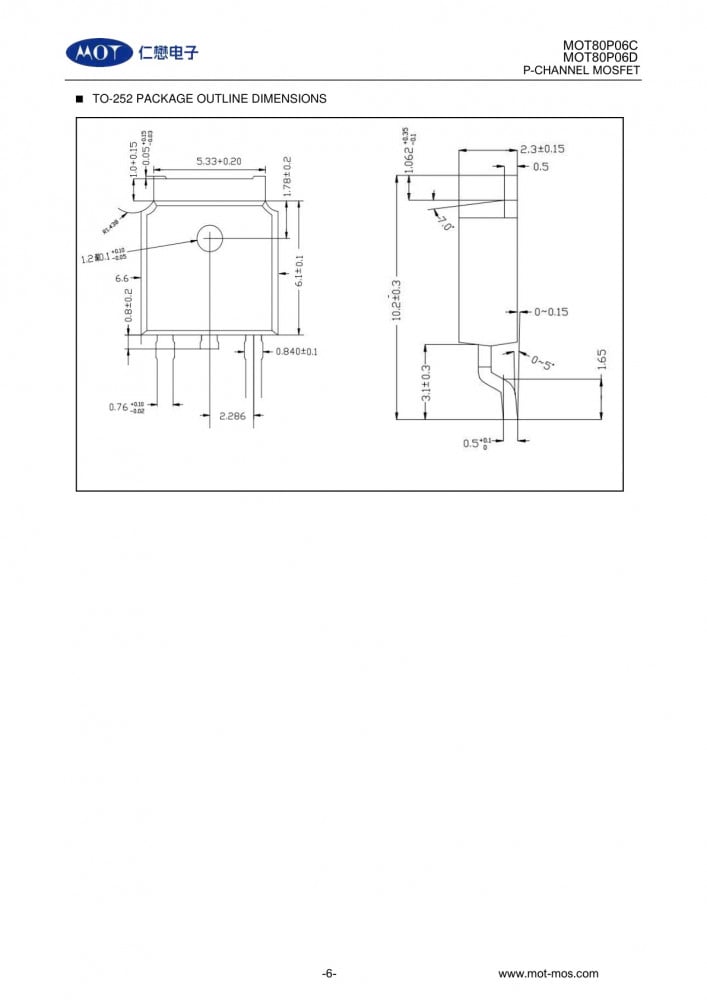 MOT80P06D datasheet page 6