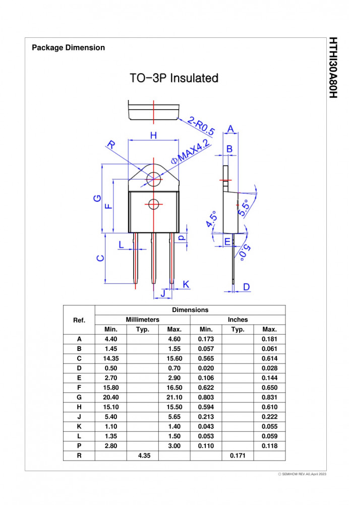 HTHI30A80H technical document page 4