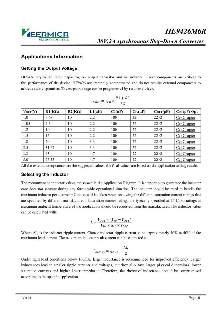HE9426 datasheet page 9