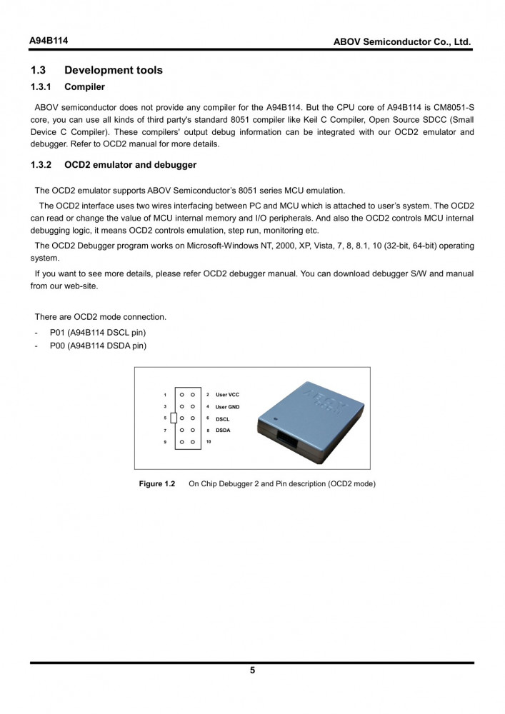 A94B114AEN technical document page 5
