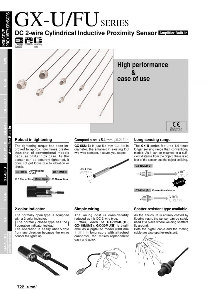 GX-F18MU-J datasheet page 1