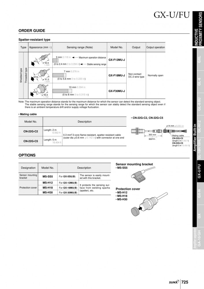 GX-F18MU-J datasheet page 4