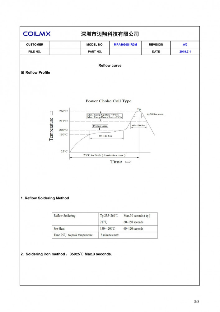 MPA4030S1R0M specification page 8