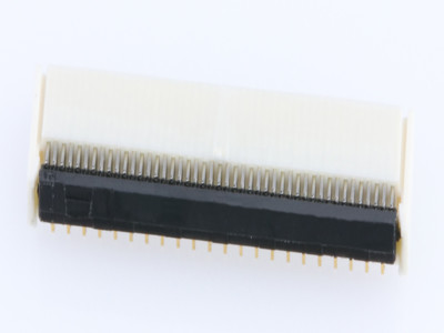 Easy-On Back Flip FPC Connector with Lock Terminal, 0.30mm Pitch, LA75 Series, Right-Angle, Surface Mount, Dual Contact Style, 0.75mm Height, 16 Circuits