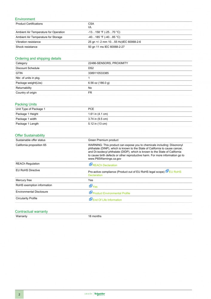 XS1M12KP340L1 technical document page 2