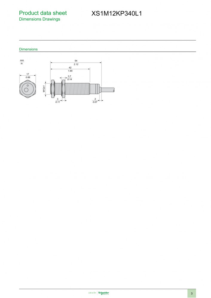 XS1M12KP340L1 technical document page 3