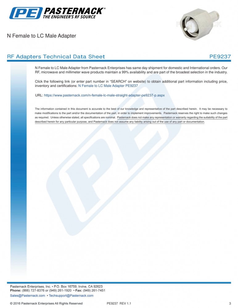 PE9237 technical document page 3
