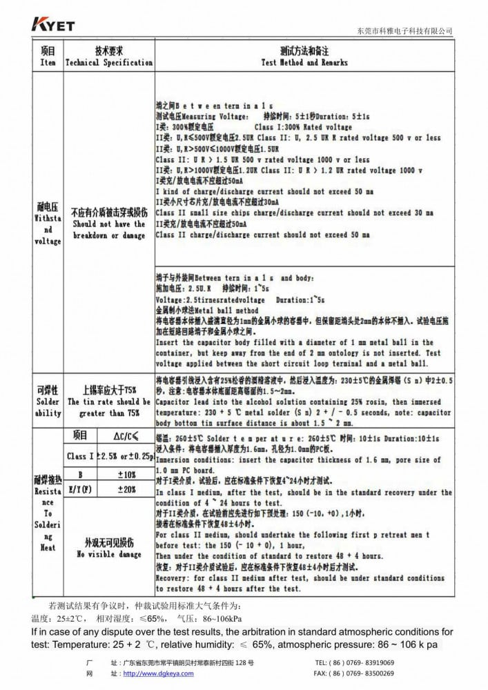 KYET CT4-0805B102K500F3-Y approval sheet page 4