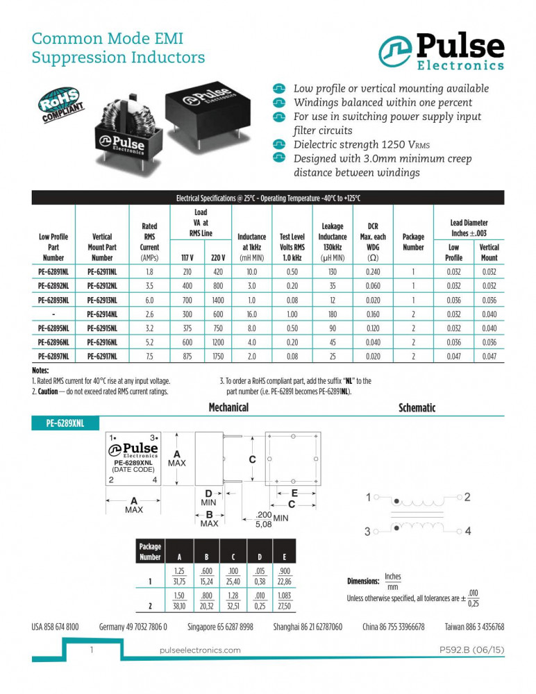 PE-62892NL datasheet page 1